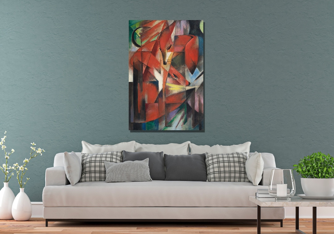 Franz Marc Canvas Wall Art, the Foxes Franz Marc Art, Reproduction ...
