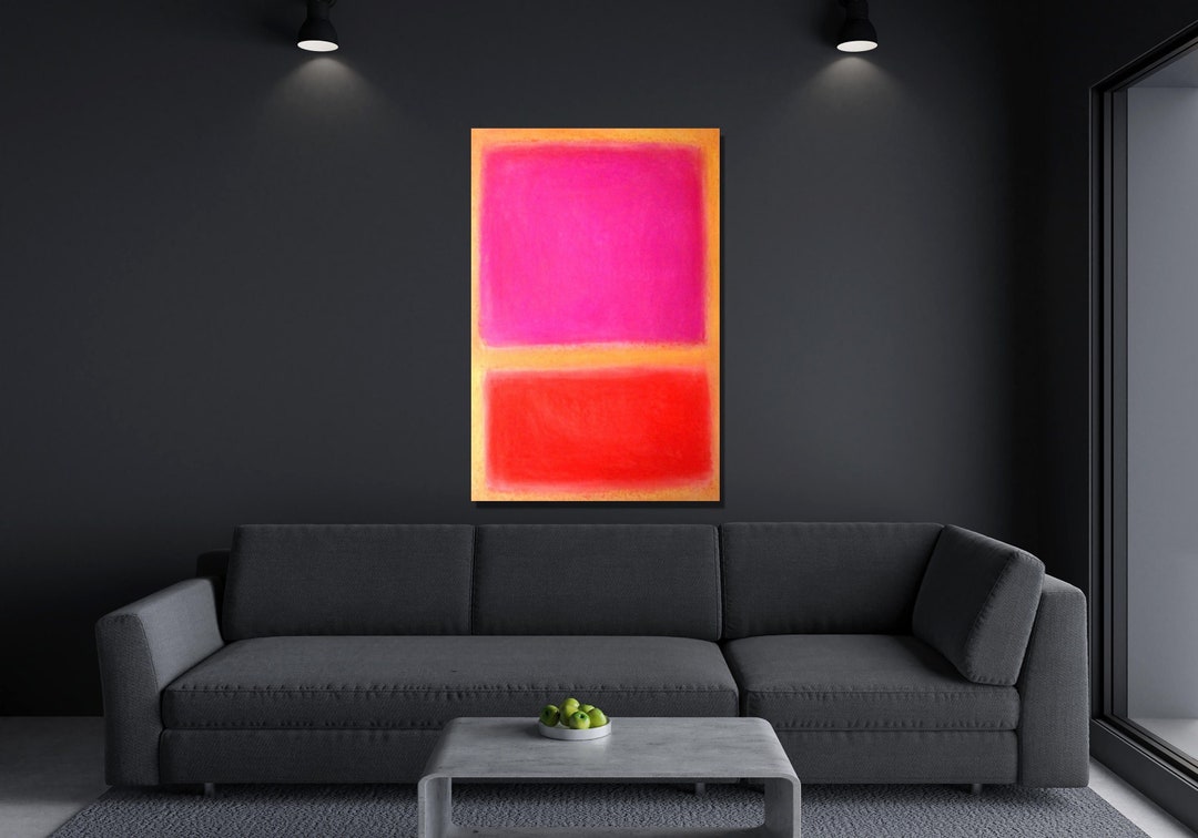 Mark Rothko Abstract Art Print, Mark Rothko Canvas Wall Art, Pink and ...
