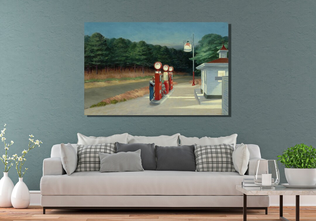 Edward Hopper Gas (1940) Canvas Art Print: Realism Painting - Etsy
