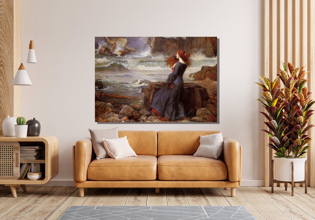 John William Waterhouse Canvas Wall Art, the Tempest by John William ...