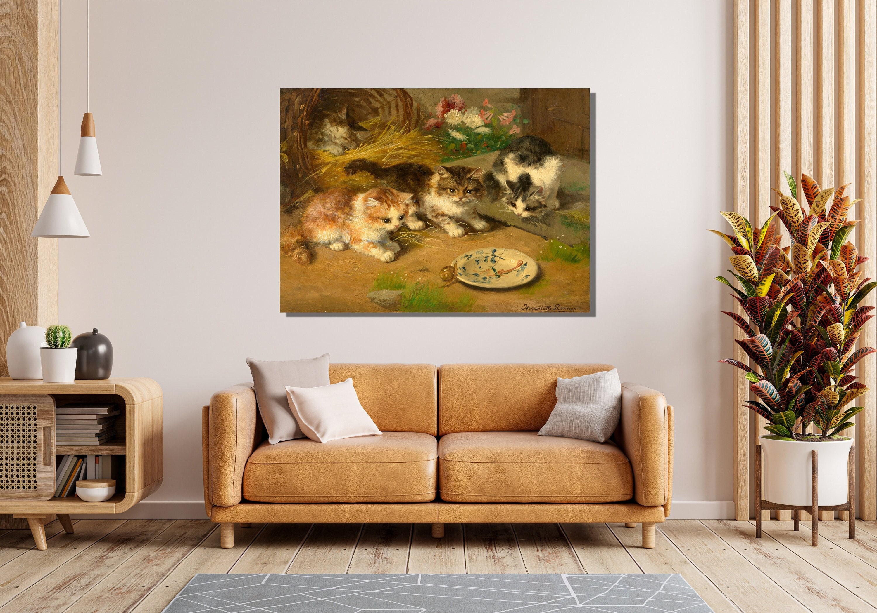 Henriette Ronner amsterdam 1821 Amsterdam 1909. Friend or Enemy Canvas ...