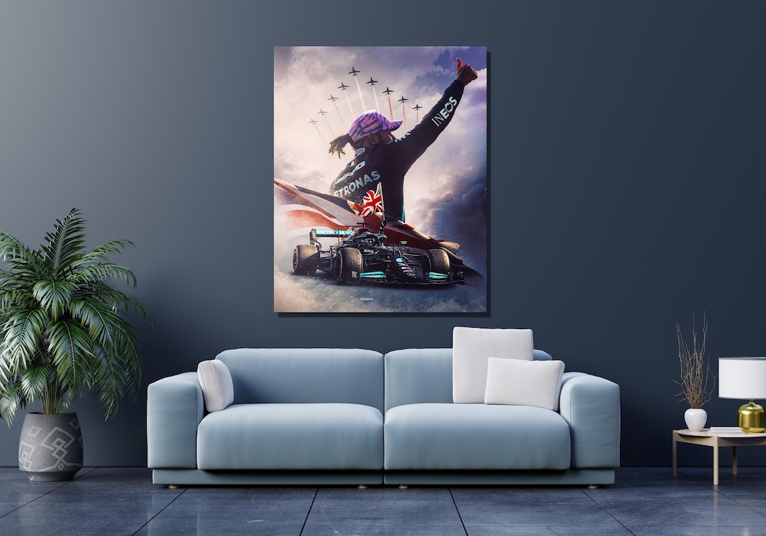Lewis Hamilton, F1 Mercedes AMG Lewis Hamilton Poster, F1 Wall Decor ...