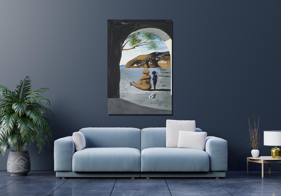 Salvador Dali Canvas Wall Art Surrealism Art, Mysterious Mouth ...
