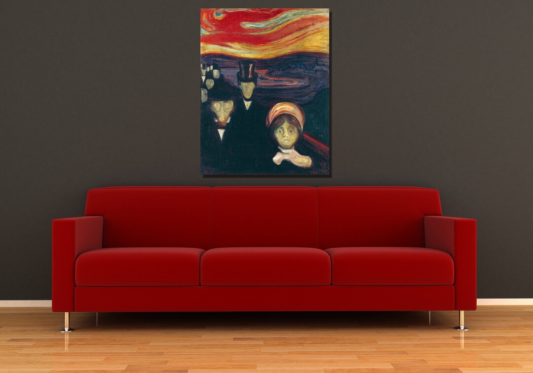 Edvard Munch Canvas Wall Art, Anxiety by Edvard Munch Print ...