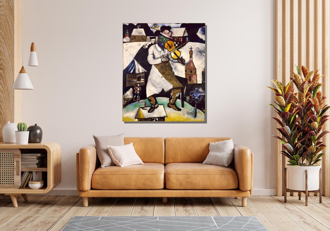 Marc Chagall Canvas Wall Art, Marc Chagall the Fiddler Art Print ...