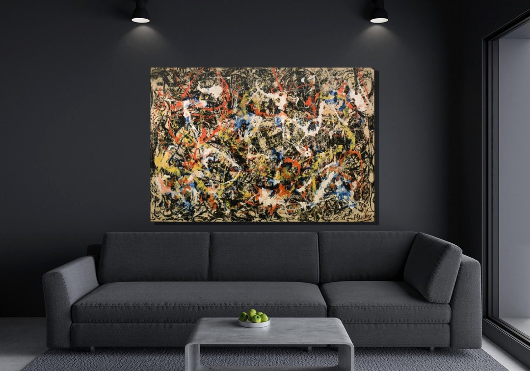 Jackson Pollock Canvas Wall Art, Jackson Pollock Convergence Print ...