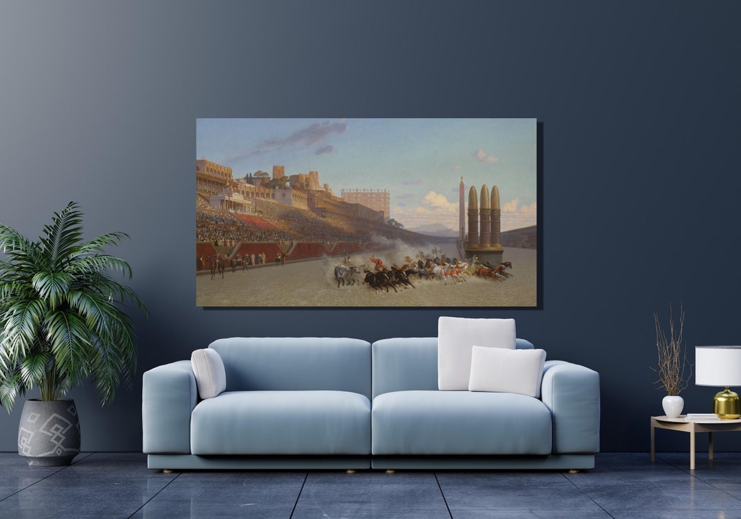 Jean Leon Gerome Canvas Wall Art, Jean Leon Gerome Chariot Race Art ...