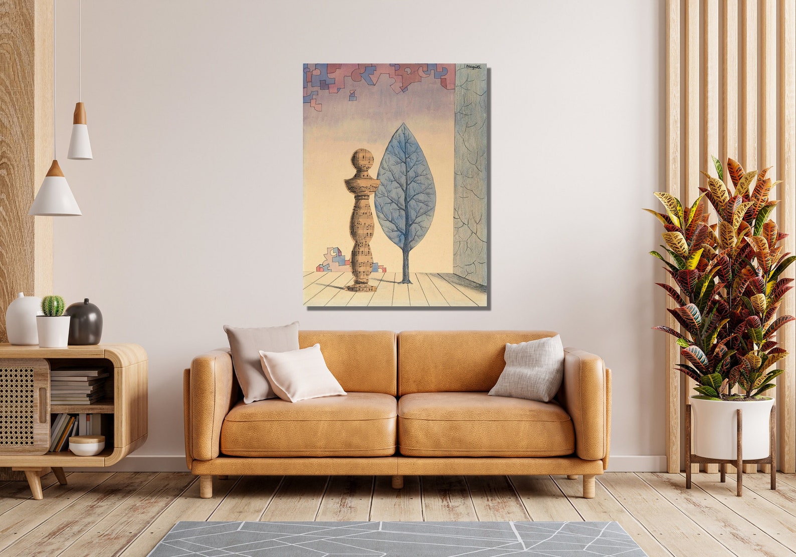 René Magritte "spirit and Form" Canvas Print: Abstract Surrealist Wall ...