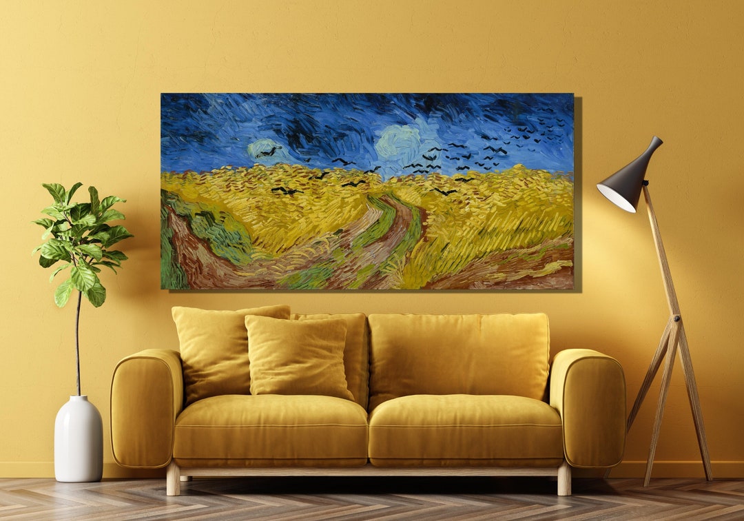 Vincent Van Gogh Canvas Wall Art, Van Gogh Wheatfield With Crows, Art ...