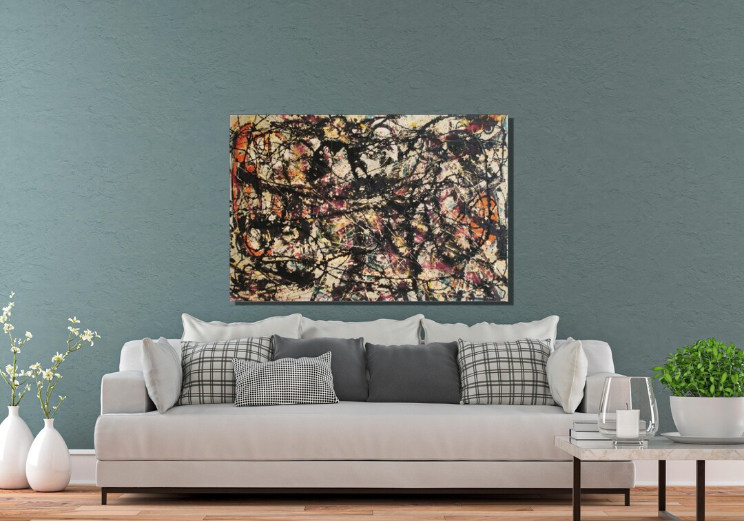 Jackson Pollock Canvas Wall Art, Jackson Pollock White-light (1950) Art ...