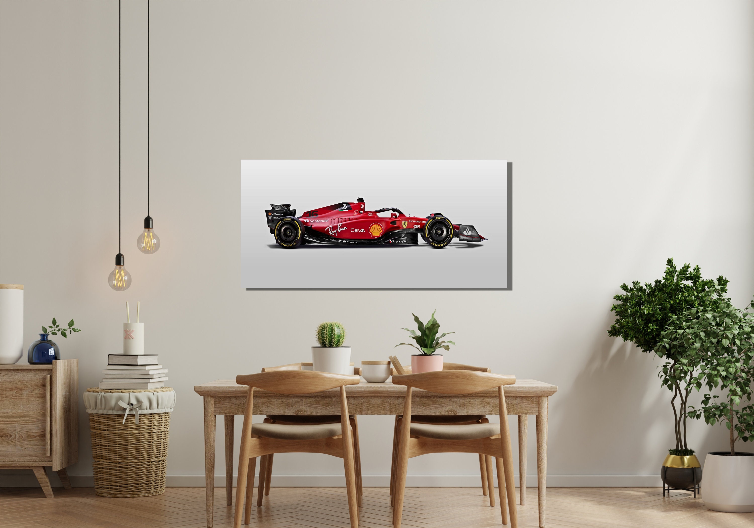 Toile Charles Leclerc, oeuvre d'art murale Formule 1, décoration ...