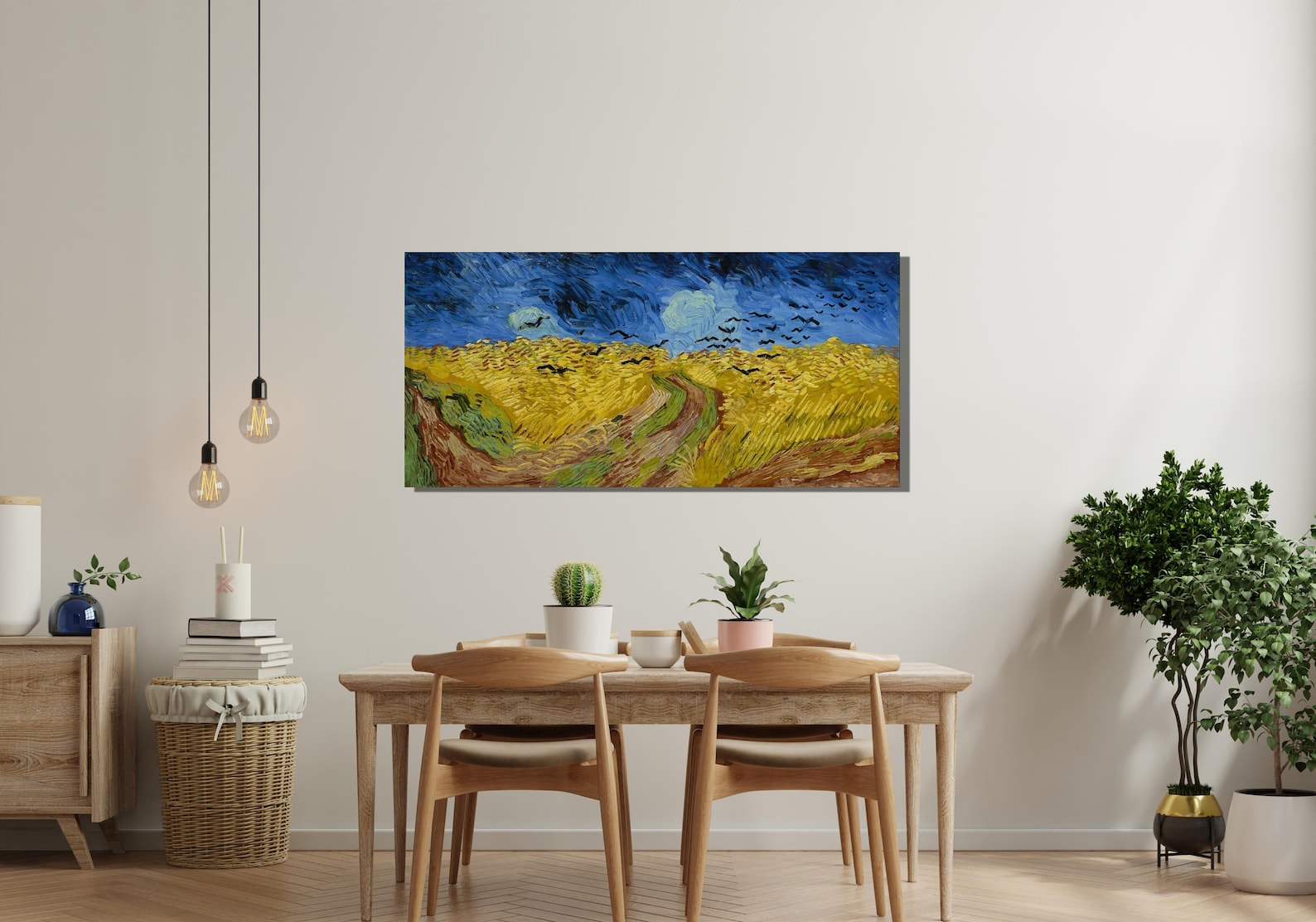 Vincent Van Gogh Canvas Wall Art, Van Gogh Wheatfield With Crows, Art ...