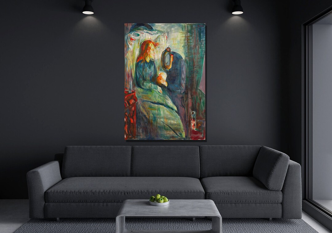 Edvard Munch Canvas Wall Art, Edvard Munch the Sick Child Print ...