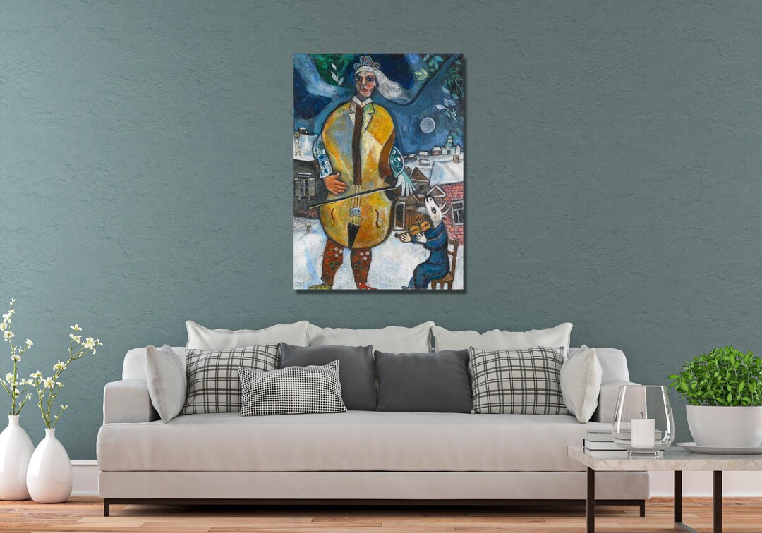 Marc Chagall Canvas Wall Art,marc Chagall the Cellist Print,le ...