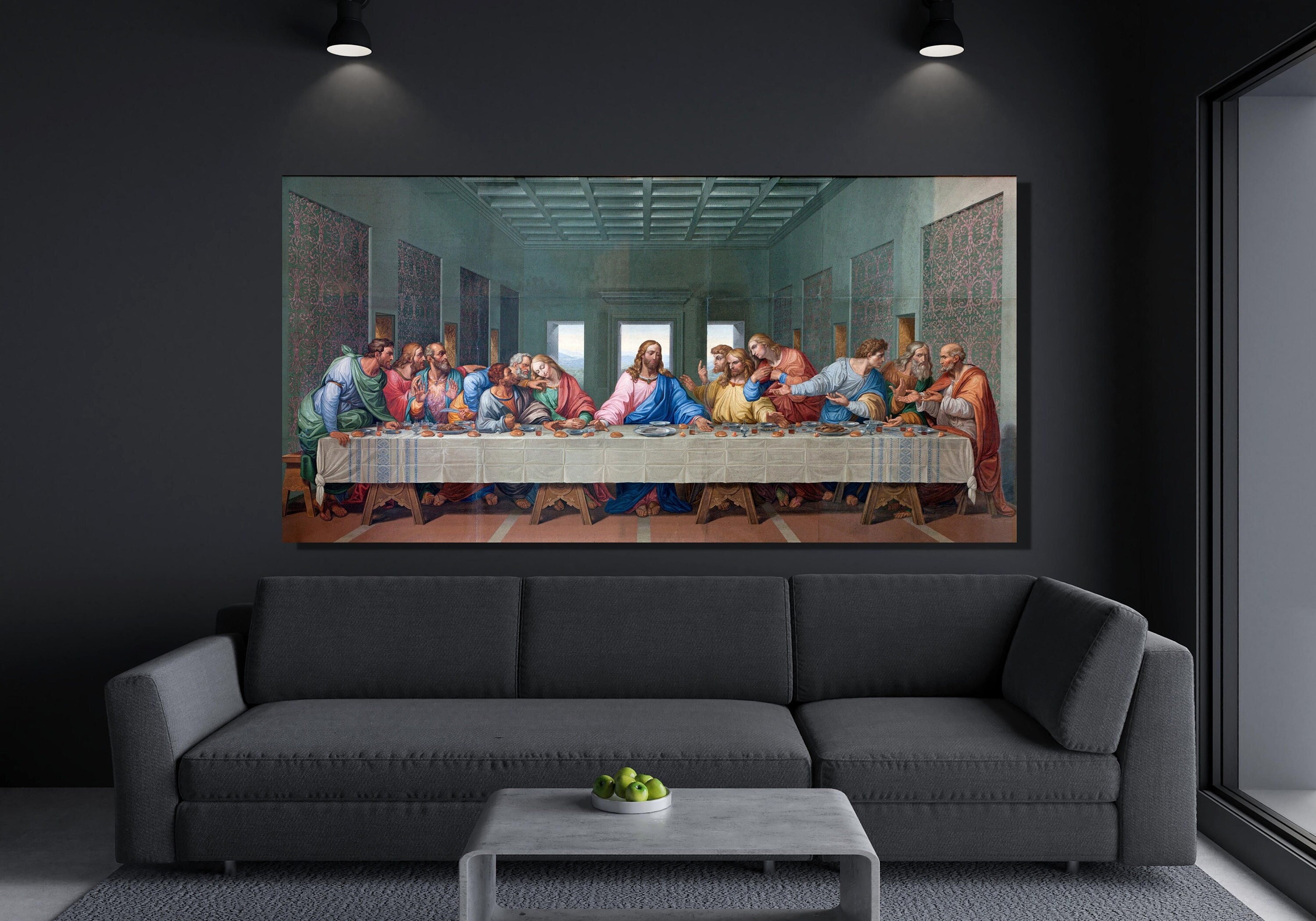 Last Supper Canvas Wall Art, Leonardo Da Vinci Last Supper Print ...