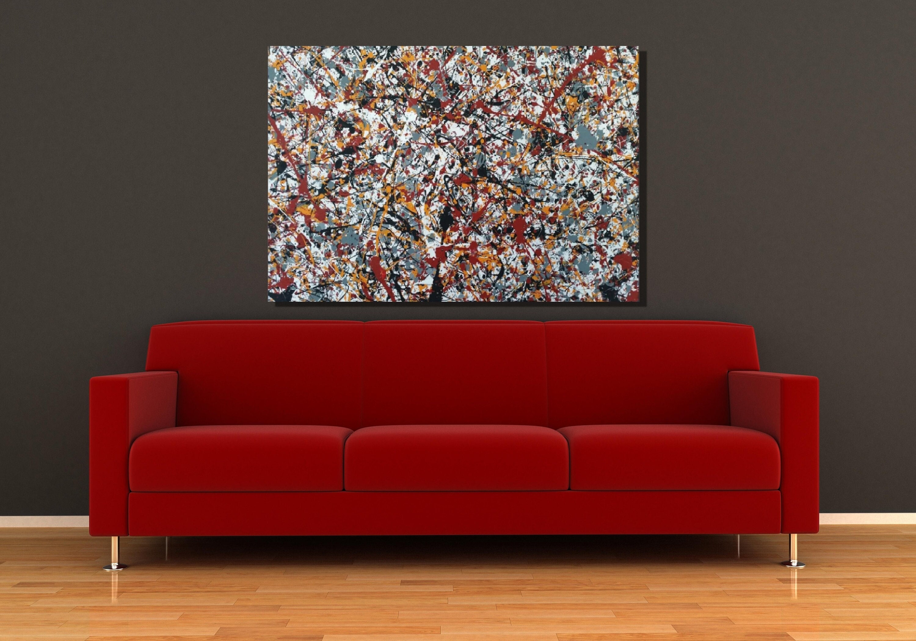 Jackson Pollock Canvas Wall Art, Abstract Art, Jackson Pollock Art ...