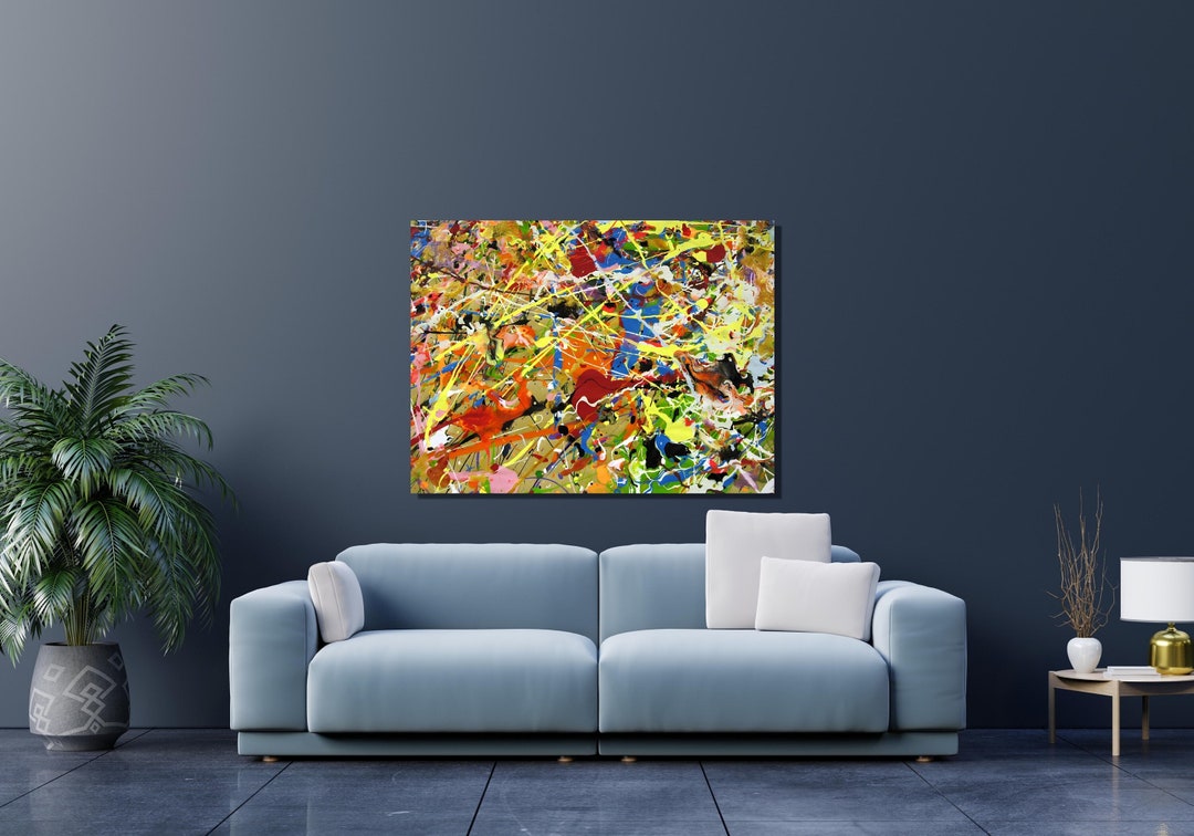 Jackson Pollock Canvas Wall Art, Jackson Pollock Art Print ...