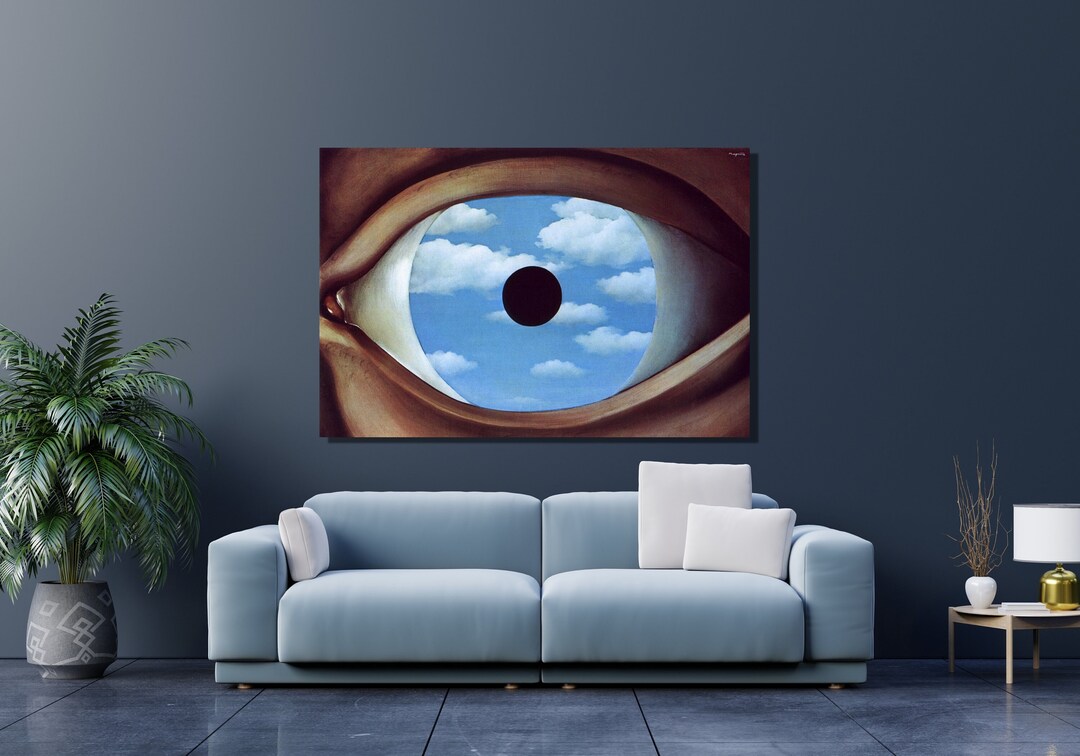 René Magritte Wall Art, the False Mirror by René Magritte Print ...