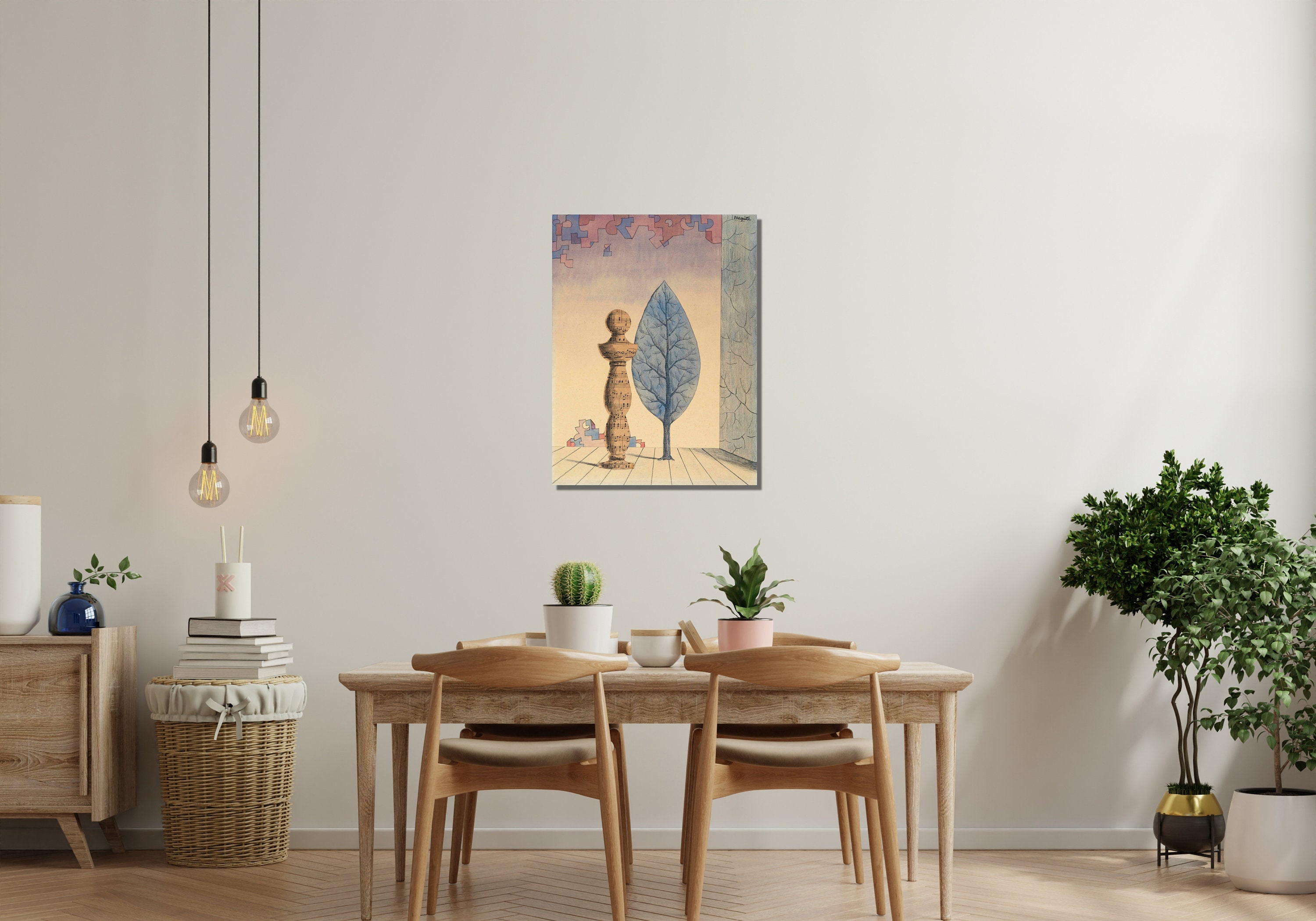 René Magritte "spirit and Form" Canvas Print: Abstract Surrealist Wall ...