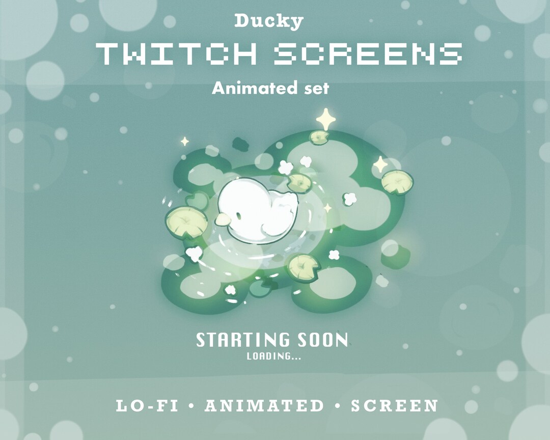 Lo-fi Ducky Animated Twitch Screens | Cozy Stream Screens for Twitch ...