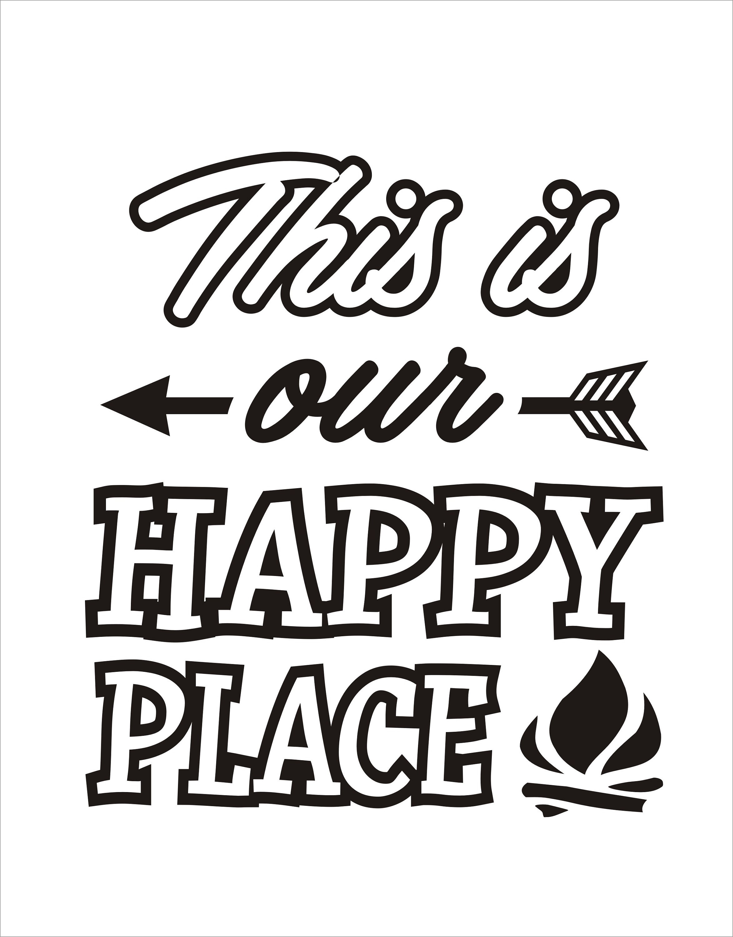 This is Our Happy Place Camping RV Vinyl Graphic Sticker Decal | RV ...