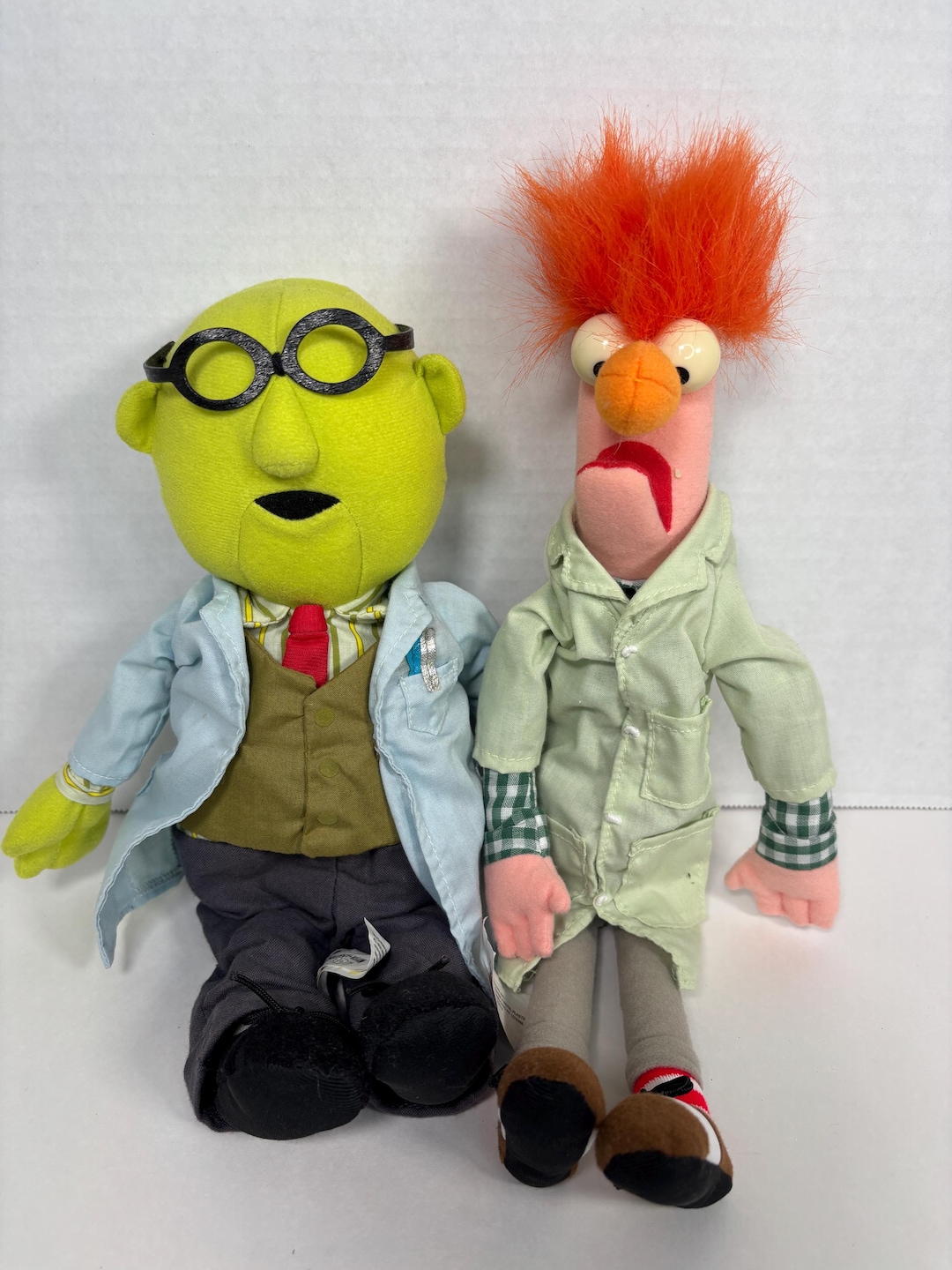Bunsen Honeydew & Beaker Plush Muppets Disney Muppet Vision 3D 12 ...