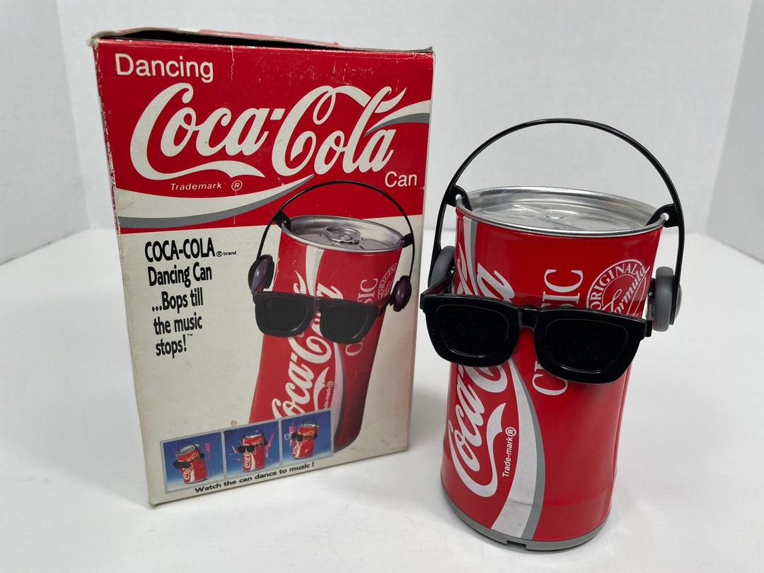 Vintage 1989 Coca Cola Classic Dancing Coke Can COMPLETE W/ Original ...
