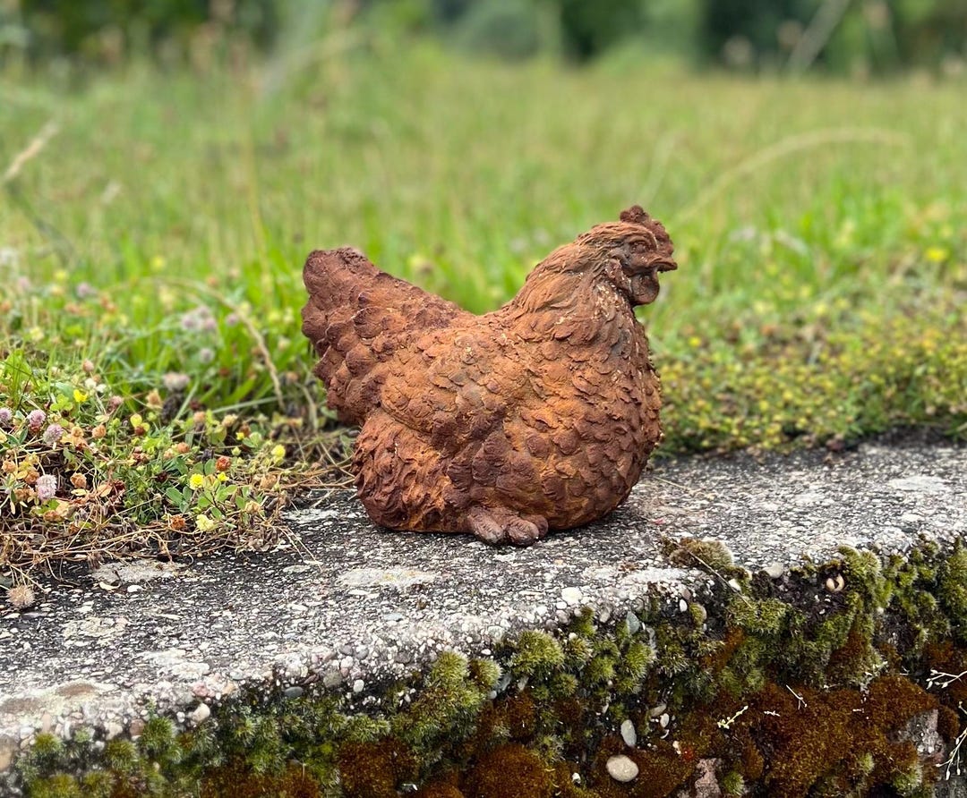 Chicken Cast Iron, Hen, Garden Statue, Cast Iron, Chicken Figure, Hen ...