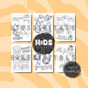 Cute Kawaii Animal Coloring Pages for Kids, 10 Fun Pages With 1 FREE ...