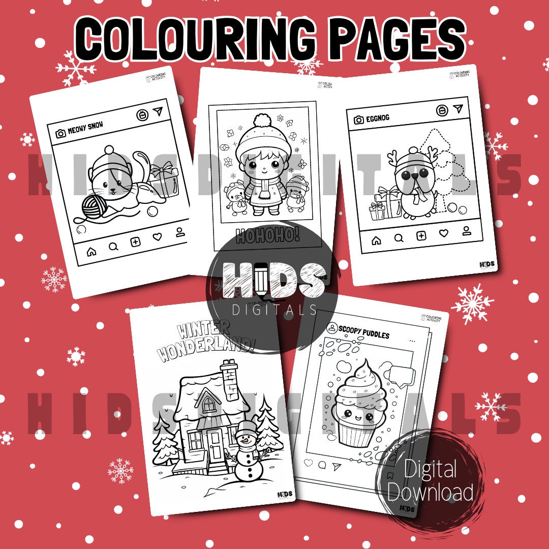 77 Pages Christmas Activity Pages for Kids, Coloring, Word Search, Maze ...