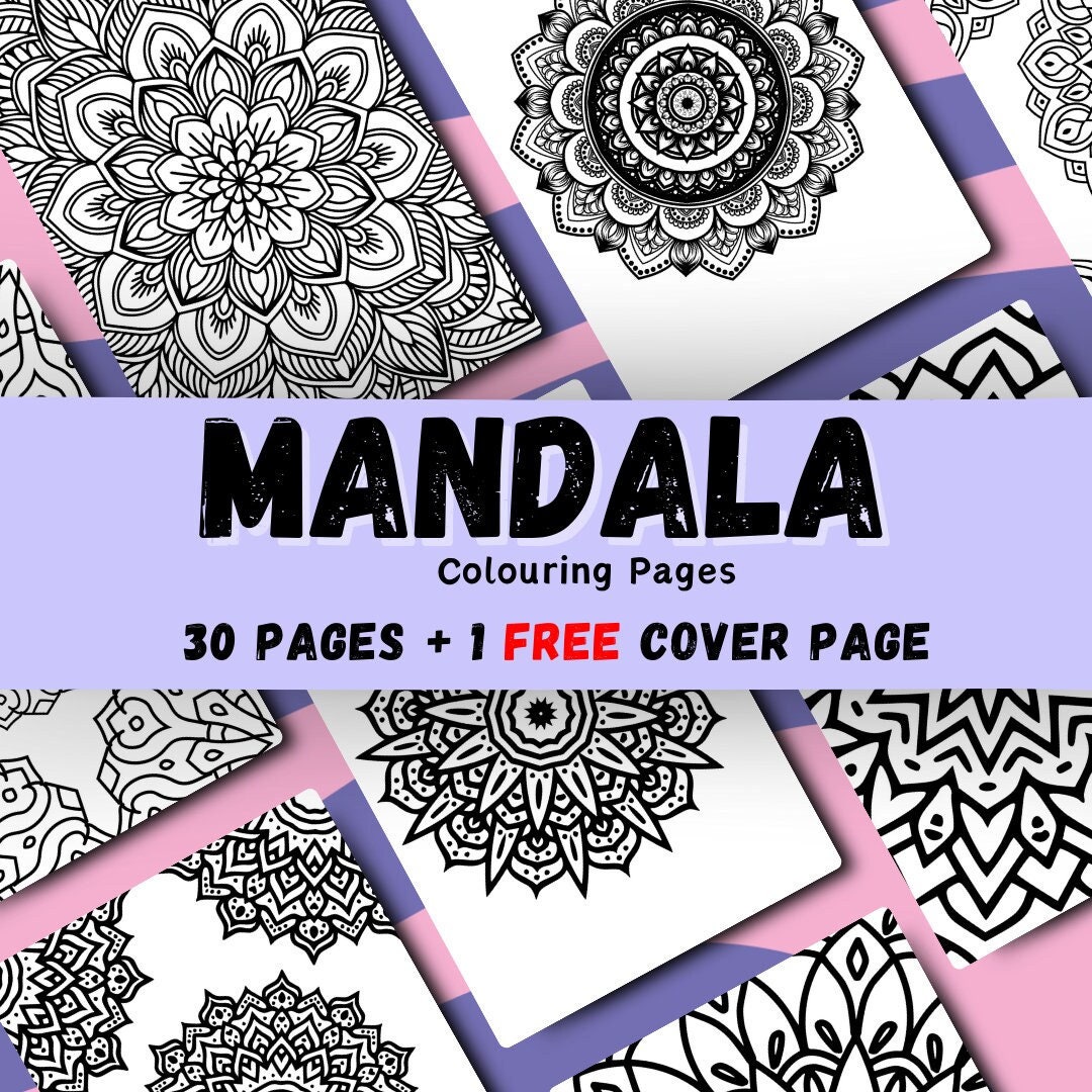 30 + 1 Mandala Coloring Pages for Kids, Easy Mandala Color Activity ...