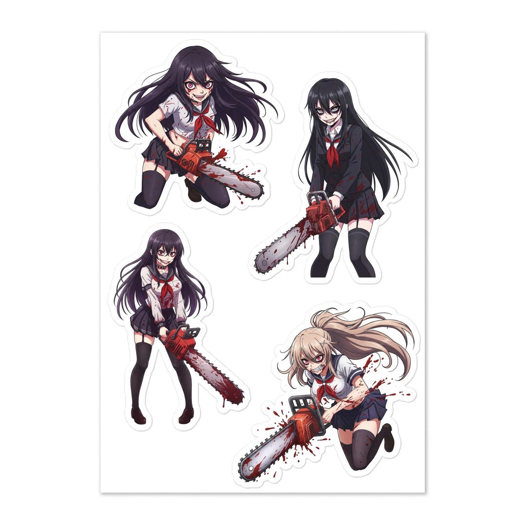 Chainsaw Yandere Sticker Sheet - Etsy