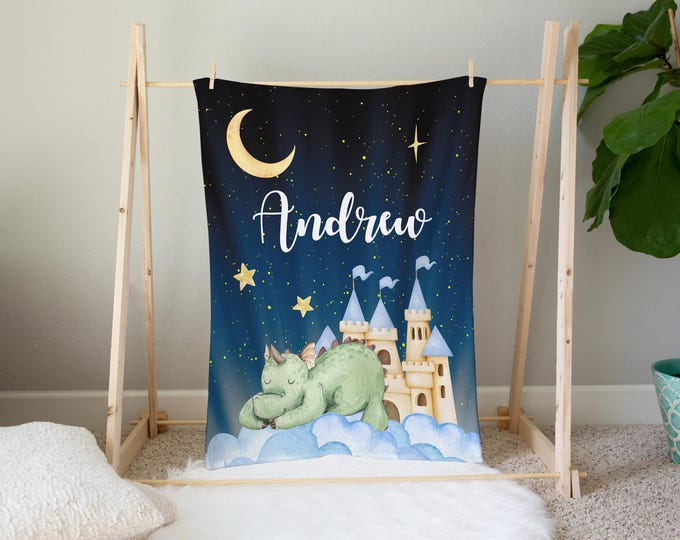 Dragon Swaddle Blanket, Dragon Personalized Baby Blanket, Baby Blanket ...
