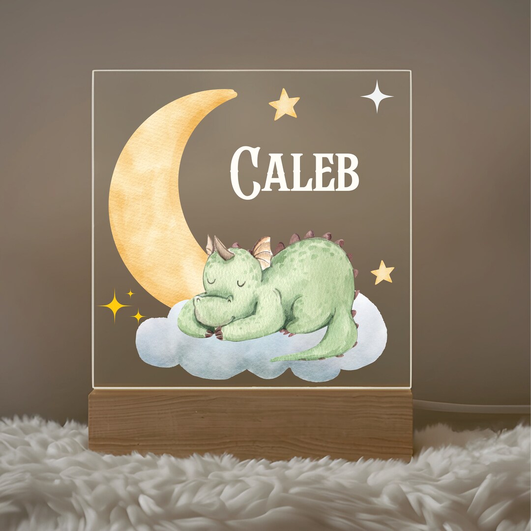 Personalized Dragon Night Light, Kids Night Light, Dragon Bedroom Decor ...