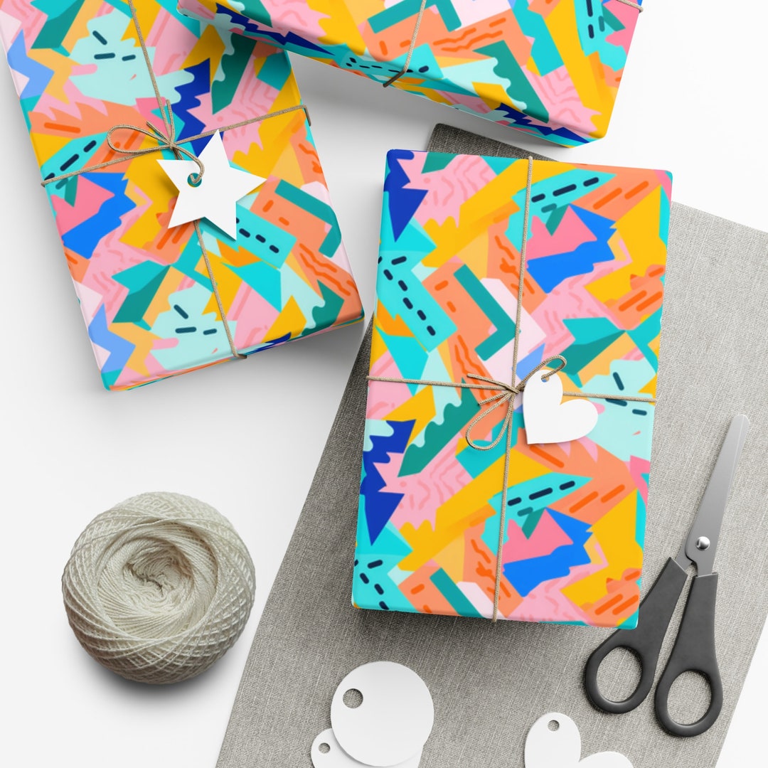 Eco-friendly Retro Wrapping Paper | 80s Trapper Keeper Inspired ...