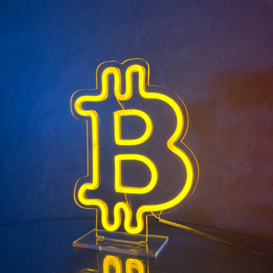 Bitcoin LED Neon Desktop Sign | Crypto Neon Sign | Custom Neon Sign ...