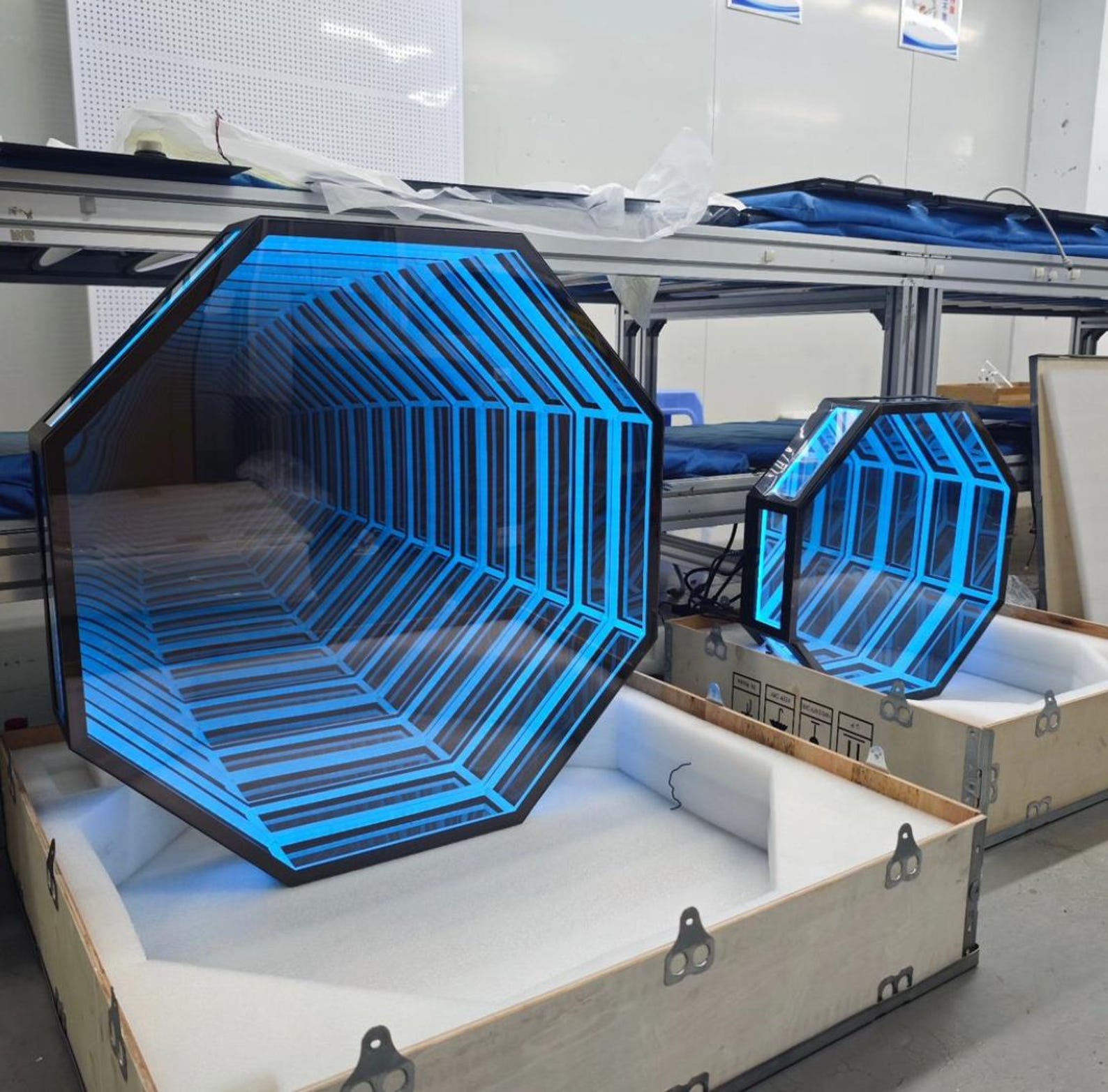 Octagon Infinity Mirror | Custom Color-changing LED Wall Light ...