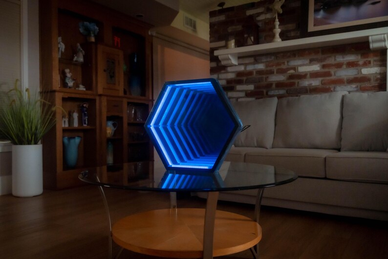 Hexagon Infinity Mirror | Custom Color-changing LED Wall Art ...