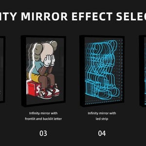 Custom Infinity Mirror Infinity Mirror Logo Wall Decor Infinity Effect ...