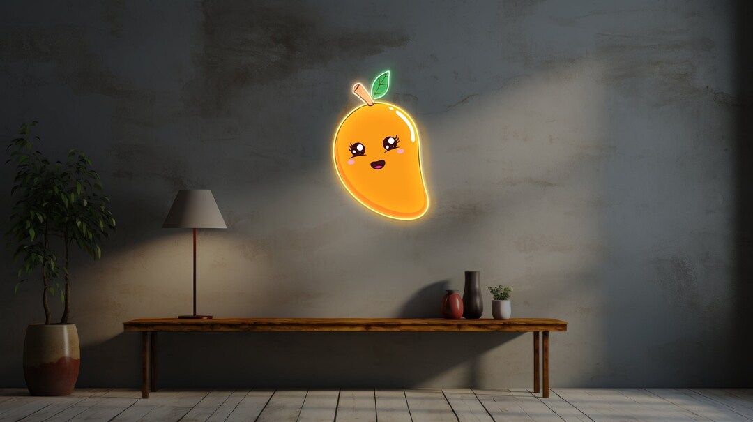 Anime Mango LED Neon Sign Cute LED Neon Sign Custom Neon Anime Neon ...