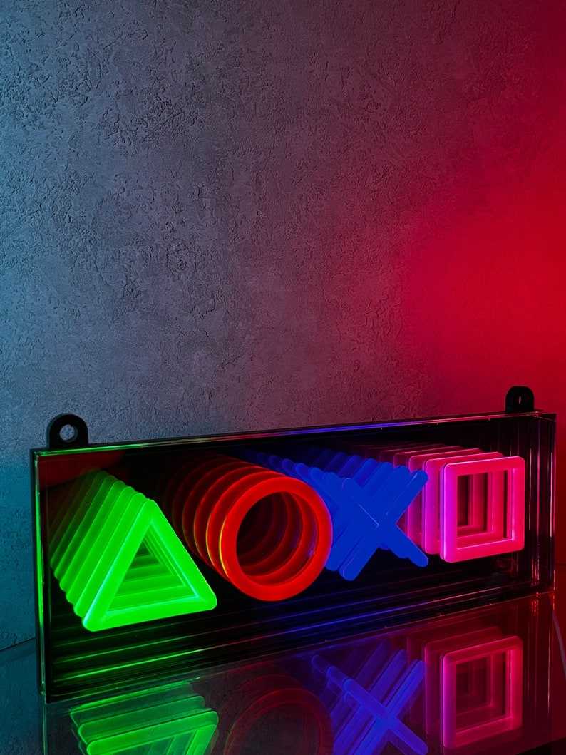 Playstation Icons Infinity Mirror | Infinity Mirror Wall Decor ...