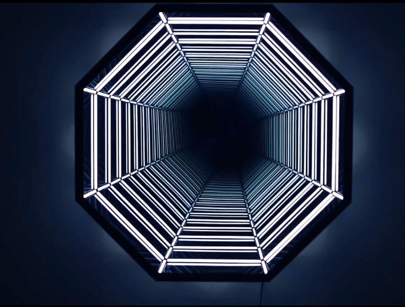 Octagon Infinity Mirror Custom Color-changing LED Wall Light Geometric ...