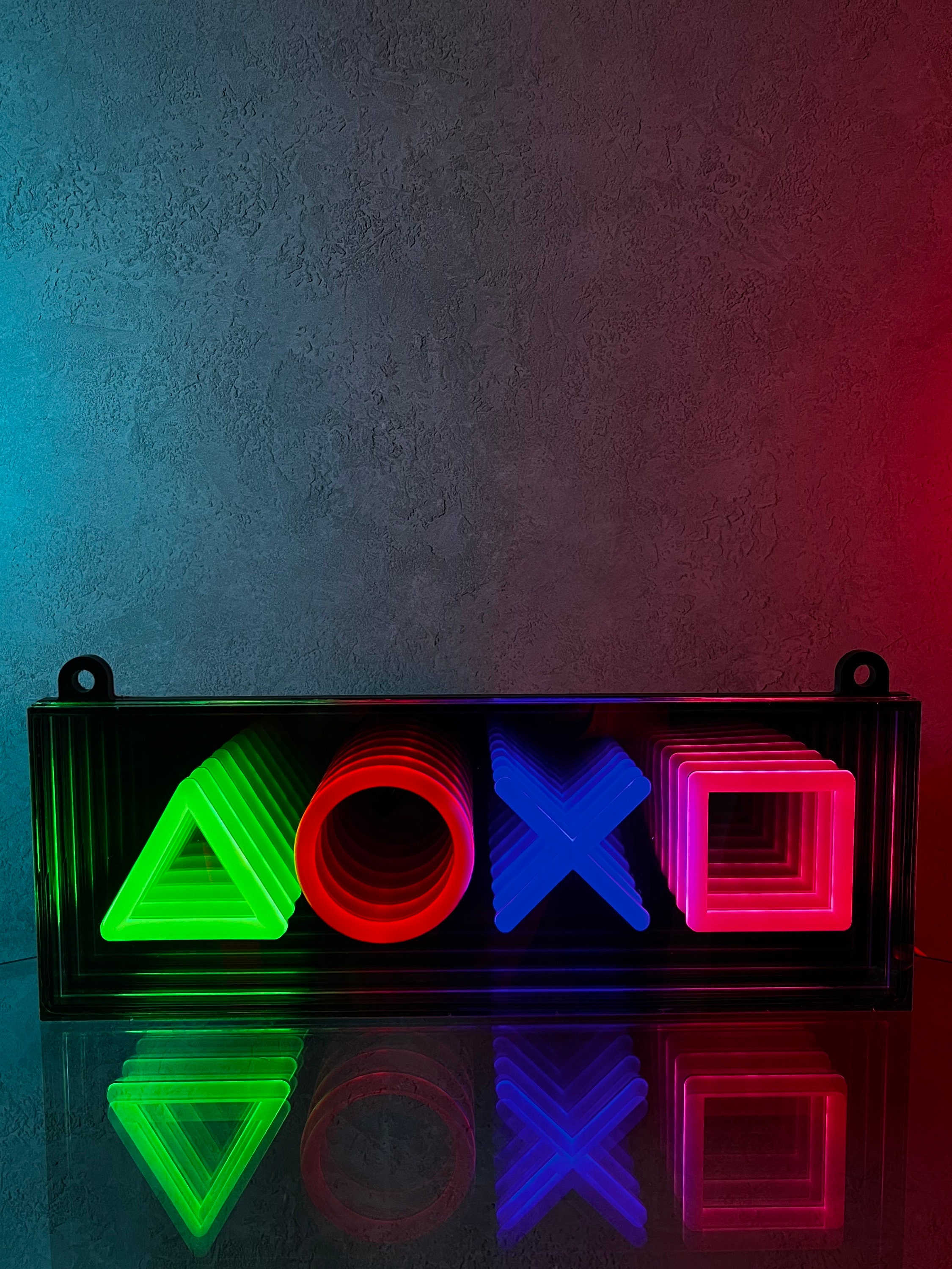 Playstation Icons Infinity Mirror | Infinity Mirror Wall Decor ...