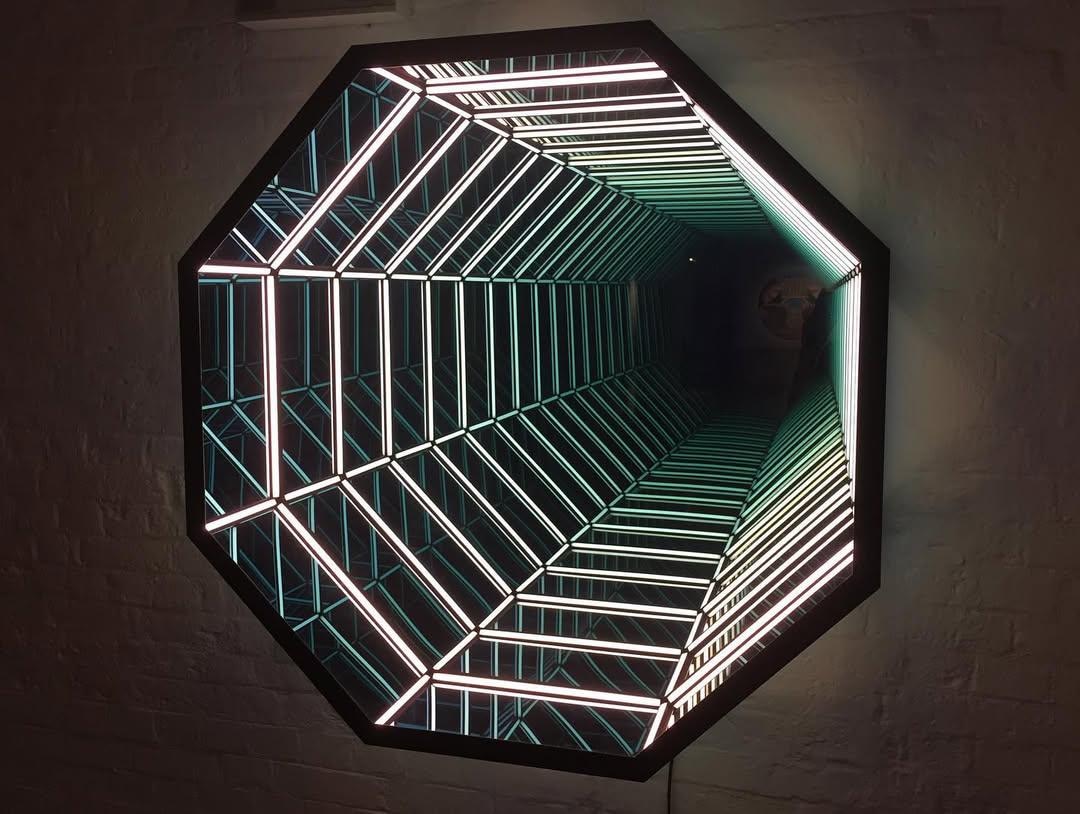 Infinity Mirror Wall Art | LED 3D Infinity Mirror | Modern Geometric ...