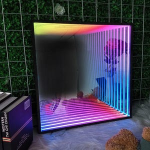 3D Infinity Mirror Wall Art, RGB Tesseract Light for Game Rooms - Etsy