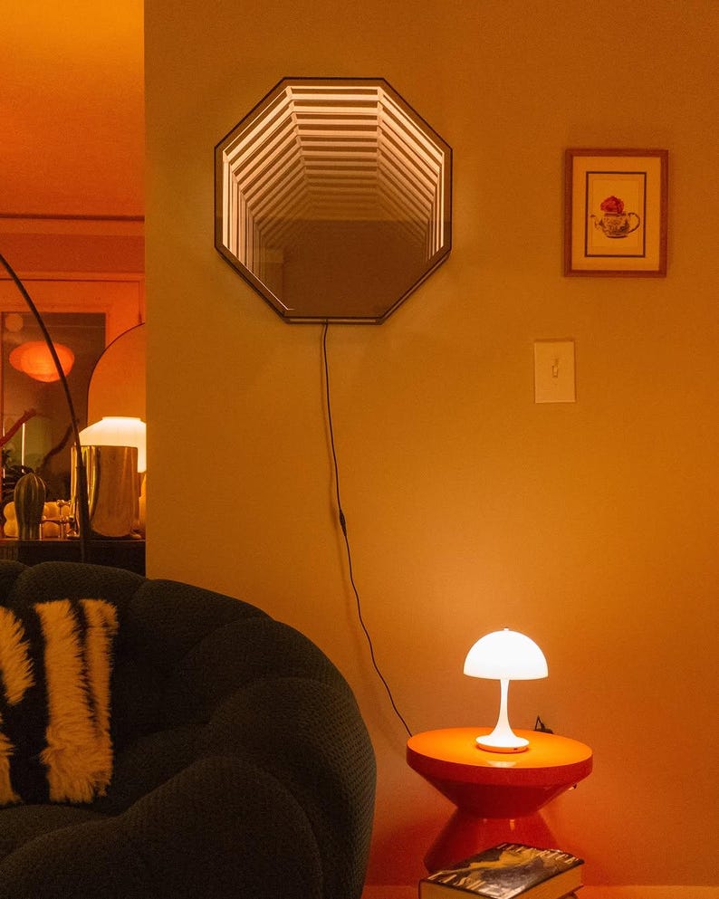 Infinity Mirror Wall Art | LED 3D Infinity Mirror | Modern Geometric ...