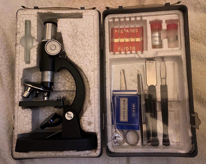 Vintage Monocular Microscope X100 X200 X300 - Etsy