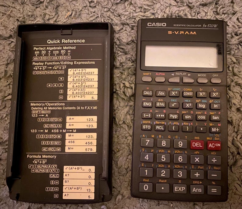 Casio FX-570W Scientific Calculator Vintage Retro - Etsy