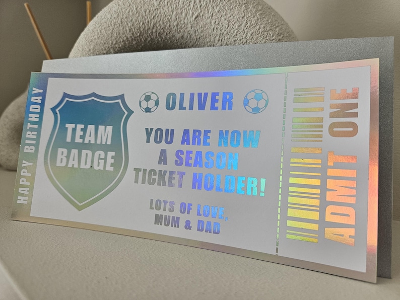 Football Season Ticket Reveal, Birthday, Personalised Reveal for ...