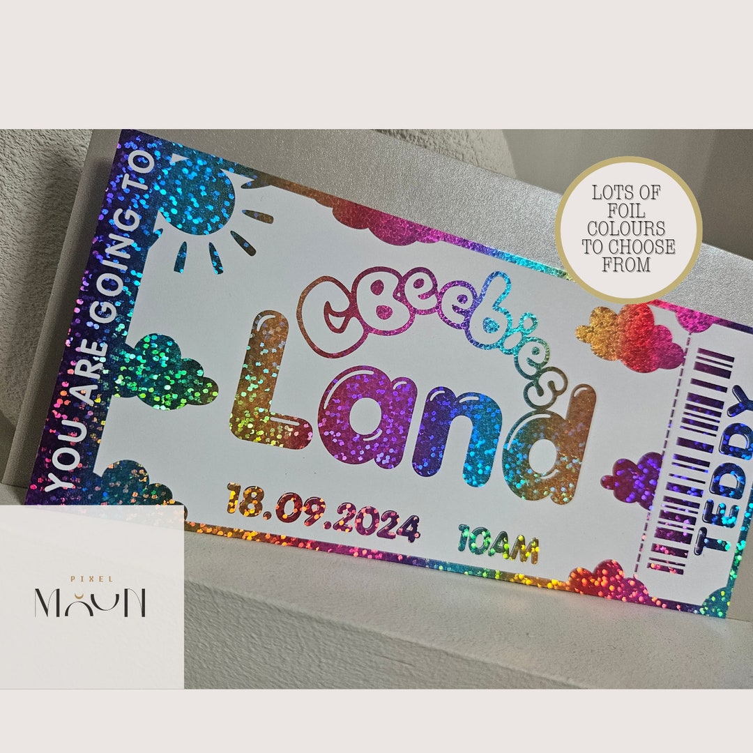 Cbeebies Land Foil Surprise Ticket, Theme Park Pass, Personalised ...